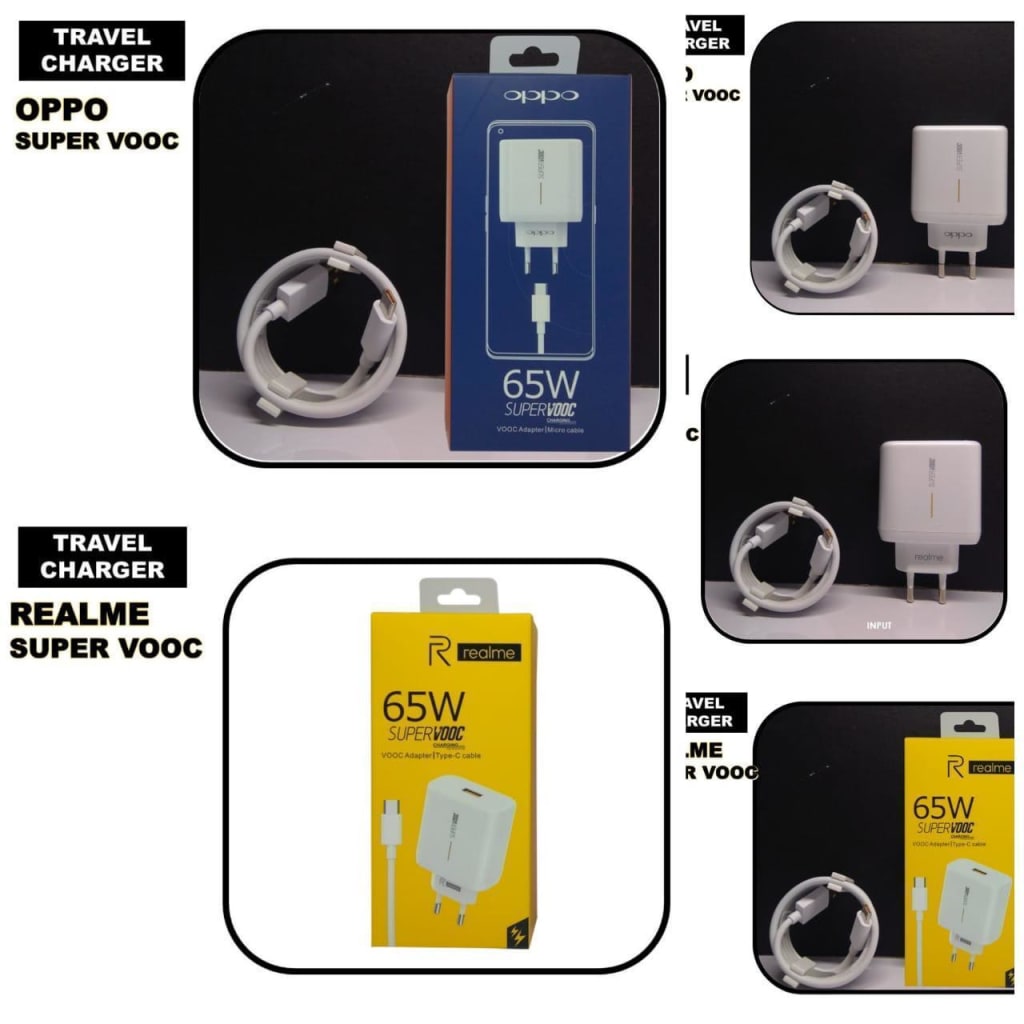 TRAVEL CHARGER ORI 65 WATT SUPER VOOC ORIGINAL | Qeong
